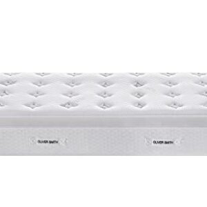 Twin Size Mattress - 12 Inch Cool Memory Foam & Spring Hybrid Mattress with Breathable Cover - Comfort Plush Euro Pillow Top - Rolled in a Box - Oliver & Smith