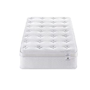 Twin Size Mattress - 12 Inch Cool Memory Foam & Spring Hybrid Mattress with Breathable Cover - Comfort Plush Euro Pillow Top - Rolled in a Box - Oliver & Smith