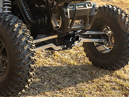 SuperATV Black Rear Receiver Hitch for 2018-2021 Polaris RZR XP Turbo S | 2019-2021 RZR XP 4 Turbo S | Fits Standard 2" Attachments | 3/16" Heavy-Duty Steel | Includes Cotter Pin and Hitch Pin