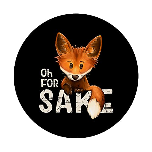 Oh For Fox Sake Funny Swearing Fox Pun PopSockets Swappable PopGrip