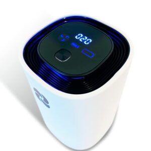 KIKI PURE PRO AIR PURIFIER & IONIZER USB-C & BATTERY POWERED (up to 4 hrs use) Portable, 5.1 inches tall, less than 1 lbs. NO REPLACEMENT FILTERS REQUIRED cup holder attachment accessory included.