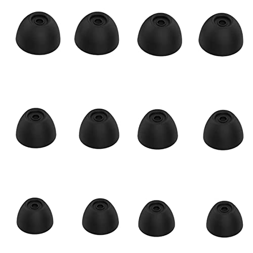 Luckvan Silicone Earbuds Tips for Galaxy Buds 2 Replacement Ear Tips for Samsung Galaxy Buds+/Galaxy Buds PE, 6 Pairs LMS Black