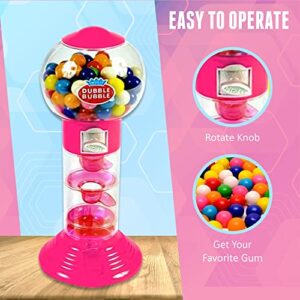 PlayO 10.5" Gumball Machine for Kids, Spiral Style Candy Dispenser for Gifts, Parties or Events - Bubblegum Machine w/Gumb Balls Included