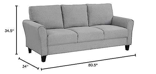 Lexicon Eloise Living Room Sofa, Dark Gray