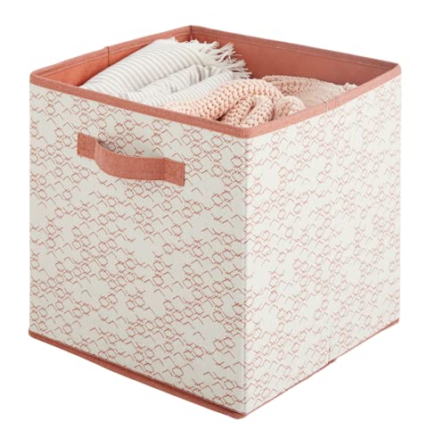 Box and Beyond Storage bin, 31x31x31cm, White + Terracotta