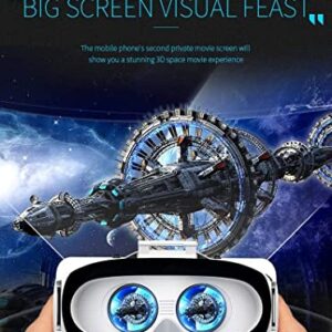 vr shinecon Thousand Magic Mirror G06 Mobile Phone VR Glasses Virtual Reality Game Console Head-Mounted 3D Glasses (White)