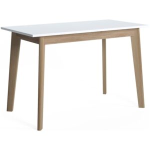 mod-arte doco modern mdf and engineered wood office desk in oak/white