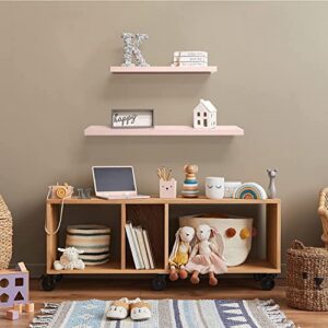 inplace 35.4 in w x 7.75 in d x 1.25 in h pink floating shelf slimline