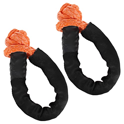 ABN Synthetic Soft Shackles for Tow Straps - 2pk 43,000lb Capacity Towing Strap 22in Recovery Ropes Ties for Off Road