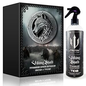 Titanium Ti02 + Silicon Dioxide Si02 High Reflective Ceramic Spray Car Polish Advanced Clear Coat & Paint Protection-Viking Shield Titanium Speed Detailer (16 oz.)