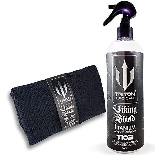 Titanium Ti02 + Silicon Dioxide Si02 High Reflective Ceramic Spray Car Polish Advanced Clear Coat & Paint Protection-Viking Shield Titanium Speed Detailer (16 oz.)