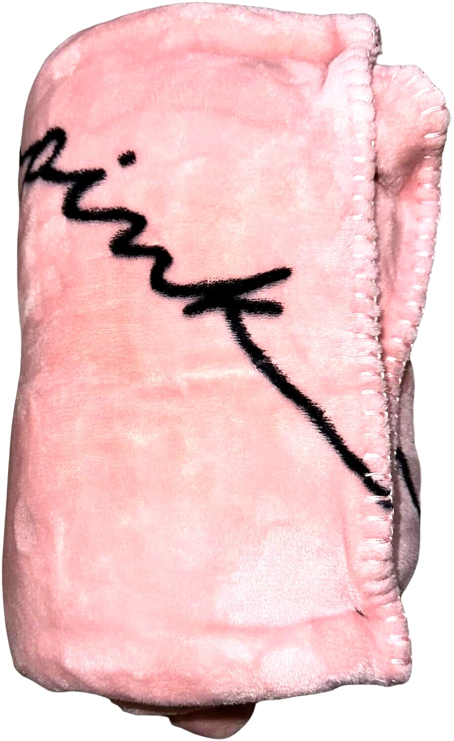 Victoria's Secret Pink Sherpa Blanket Chalk Rose Black Love Pink Logos