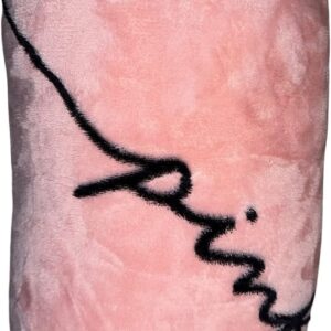 Victoria's Secret Pink Sherpa Blanket Chalk Rose Black Love Pink Logos