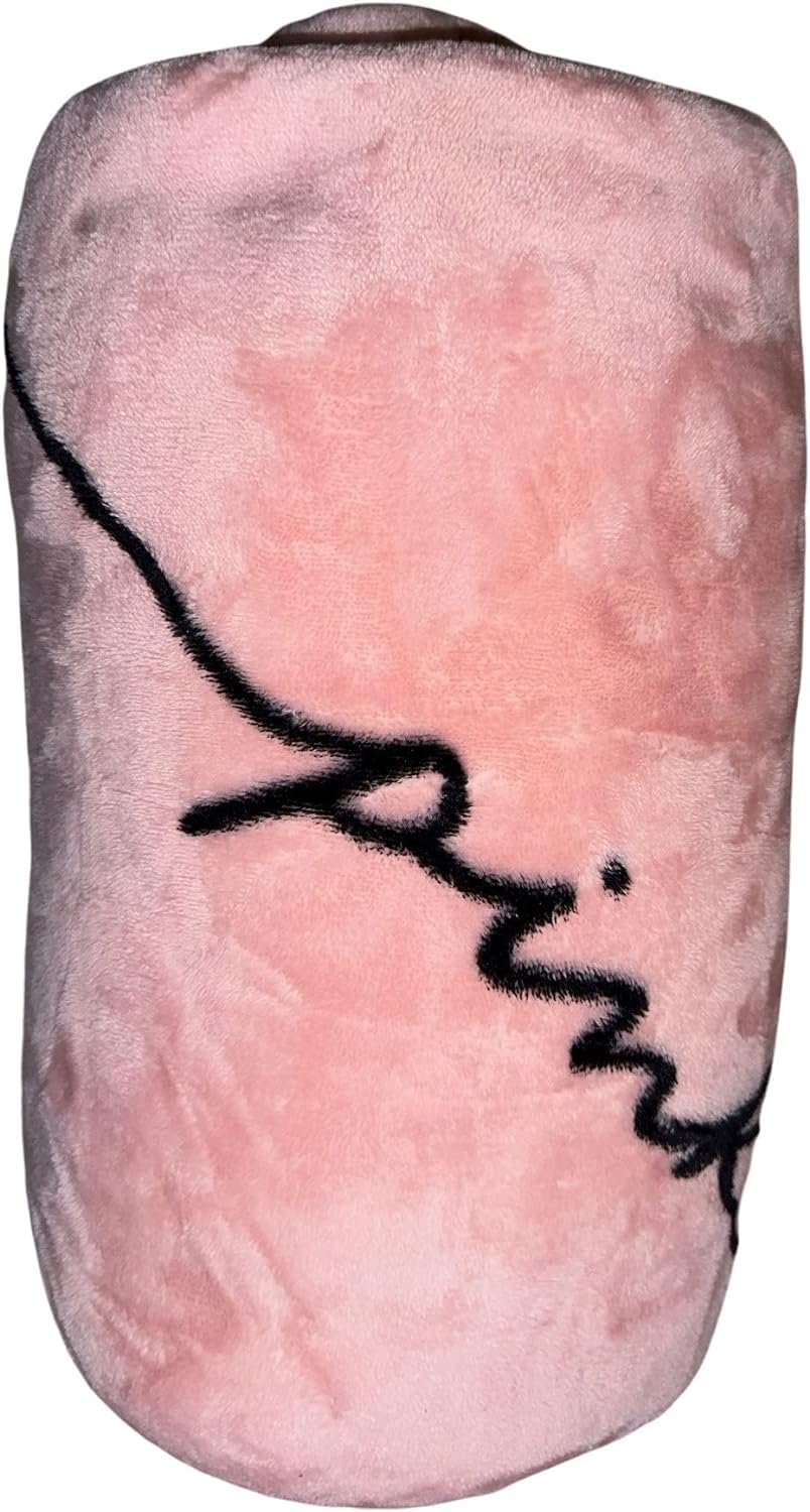 Victoria's Secret Pink Sherpa Blanket Chalk Rose Black Love Pink Logos