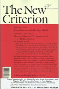 the new criterion digest, 40th anniversary * december, 2021 * volume, 40 * no. 04 . ( please note: all these magazines are pets & smoke free. no address label, fresh straight from newsstand. (single issue magazine)