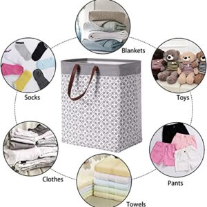 [2 Pack] Laundry Basket, Freestanding Laundry Hamper with Extended Handles, Waterproof Large Waterproof Clothes Hamper Organizer, Collapsible Lightweight Hampers for Laundry, Clothes,Towels, Toys