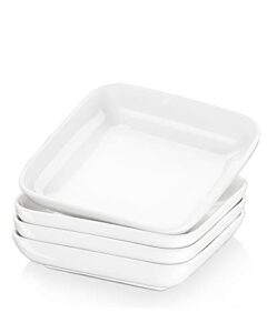 malacasa pasta bowls 32 oz, ceramic pasta bowl large salad bowls set of 4, durable porcelain 8 inch square serving dishes, microwave, oven, dishwasher safe, series ivy