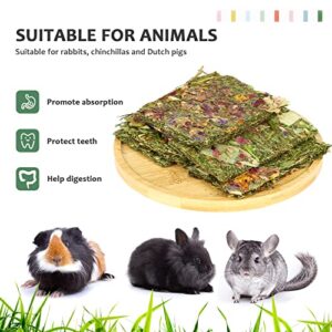 HGPOKLVT Rabbit Chew Toys, Chinchilla Treats for Dental Health, Natural Timothy Hay Chips Chew Treats,Small Animals Snacks for Rabbits, Hamsters, Bunny, Guinea Pig, Chinchillas (Timothy)