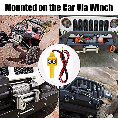 Winch Remote Control Hand Assembly - Yeipower Replacement Capstan Winch Switch Parts 1500lbs to 5000lbs 12V