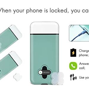 Portable Lock Box with Timer for iPhone and Android Phone, Help to Be Self-Discipline and Focus to Achieve Goals, Prevent Phone Addiction (M, Green)