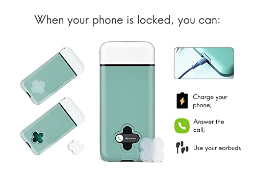 Portable Lock Box with Timer for iPhone and Android Phone, Help to Be Self-Discipline and Focus to Achieve Goals, Prevent Phone Addiction (M, Green)