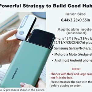 Portable Lock Box with Timer for iPhone and Android Phone, Help to Be Self-Discipline and Focus to Achieve Goals, Prevent Phone Addiction (M, Green)