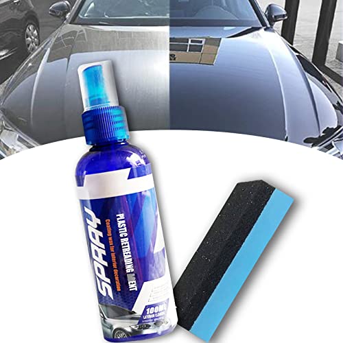 Car Cleaner Spray, Anti Scratch Hydrophobic Polish Nano Coating Agent with Sponge, 9H Super Ceramic Car Coating Hydrophobic Glass Coat for Car Paint Long-Lasting Protection (100ml)