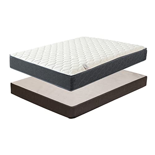 Treaton King 12 Inch Memory Foam Hybrid Mattress with Motion Isolating Pocket Coil Spring for Restful Sleep & Black 8" Platform Bed Frame