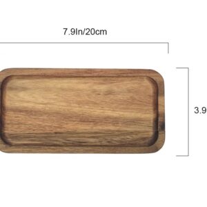 Wooden Platter, Wood Dinner Plates, Wooden Serving Tray, Wooden Dish for Sweets Fruit Dessert Food Appetizer Dessert Salad Cookie (20x10)