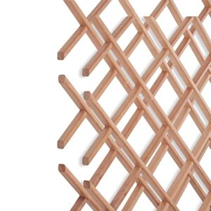 american pro décor 28-bottle trimmable wine rack lattice panel inserts in unfinished solid north american cherry