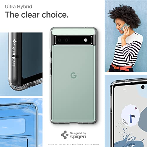 Spigen Ultra Hybrid Designed for Pixel 6a Case (2022) - Crystal Clear