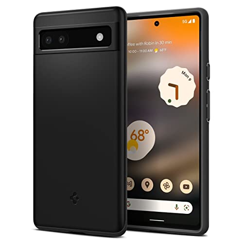 Spigen Thin Fit Case Compatible with Google Pixel 6a, Black