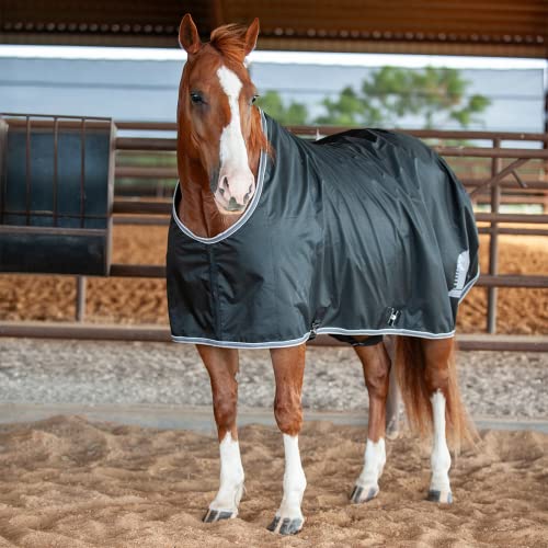 Classic Equine Classic Stable Sheet with Closed Front, Black, Medium