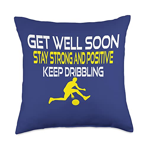 DesignsByKelley Best Wishes Fast Recovery Gifts Get Well Soon Basketball Gifts Boys Girls Teens Athletes Throw Pillow, 18x18, Multicolor