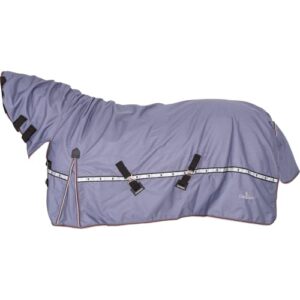 classic equine 5k cross trainer winter blanket with hood, flint, small