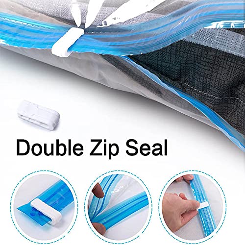 Vacuum Storage Bags, 80% More Space Saver Bags, 8 Pack Vacuum Compression Storage Bags for Comforters, Clothes, Blanket, Bedding(2 Clear 2xSmall 2xMedium 2xLarge