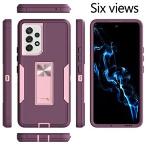 MDCN Samsung A53 5G, Galaxy A53 5G case, Military Grade Heavy Duty with HD Screen Protector Magnetic Kickstand Car Mount Protection Armor Phone Case Cover for Samsung Galaxy A53 5G (Purple_Rose-Gold)