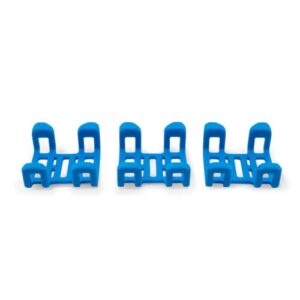 tractive gps dog tracker rubber attachment clips (pack of 3), blue, 2.8 cm