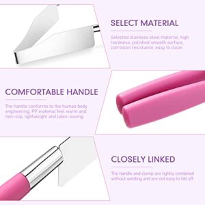 Cake Slicer Cutter Stainless Steel Cake Server Professional Cake Cutter Tongs Baking Cake Slice Device Metal Pie Knife Cake Lifter Tools Desserts Pastry Bread Pizza Devider Slicer (Rose Red,2 Pieces)