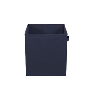 Household Essentials, Navy 2 Pack Open Storage Bins with Dual Handles, 13 x 12 x 13