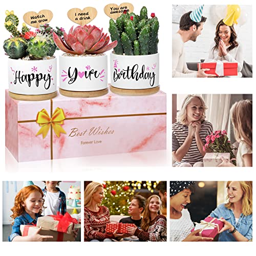 GOARTGIF BFF Birthday Gifts for Women Unique,Birthday Presents for Mom from Daughter,Cute Happy Your Birthday Pots Gifts,Any Age Year Old Birthday Keepsake Gifts Beautifully Gift Boxed