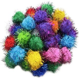 axe sickle 20 pcs 2 inch sparkle ball cat toy interactive balls multicolor for kittens exercise and multiple cats play and chase