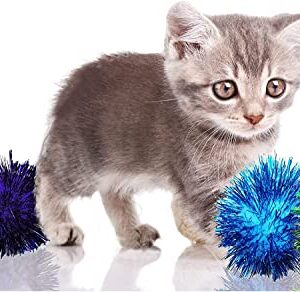 Axe Sickle 20 Pcs 2 Inch Sparkle Ball Cat Toy Interactive Balls Multicolor for Kittens Exercise and Multiple Cats Play and Chase