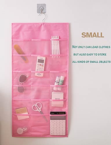 Large Bra holder Organizer Hanging Bra Storage Bra Hanger Especially suitable for sports bra, training bra, socks, baby clothes, shoe,bedroom storage,school dormitory storage(Pink, 1PCS 6+18 Grids)