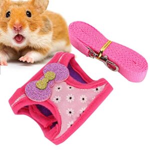 entatial traction vest rabbit walking, comfortable chest strap animal leash harness set pet leash, hamster guinea pig for rabbit(l)