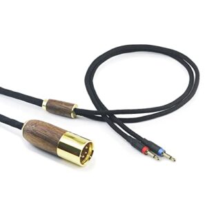 NewFantasia 4-pin XLR Balanced Cable 6N OCC Copper Silver Plated Cable for Monolith M1060, M1060C, M565, M565, for AudioQuest Nighthawk Headphone Walnut Wood Shell (2X 2.5mm Version)