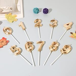 Gold 33rd Birthday Candles for Cakes, Number 33 3 Candle Cake Topper for Party Anniversary Wedding Celebration Decoration