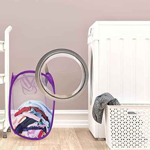 GANAZONO Laundry Hamper Laundry Basket 2pcs Mesh Portable Collapsible for Storage Folding - Up Clothes s for Kids Room College Dorm or Travel Collapsible Laundry Baskets