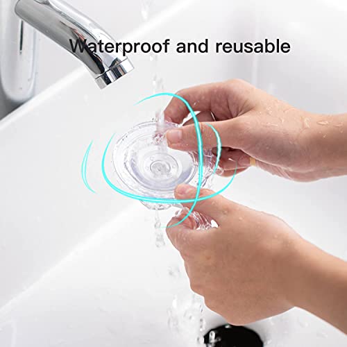 Ayssny Suction Cup Hooks, Large Clear Vacuum Suction Shower Hooks Bathroom Wall Kitchen Hooks for Shower, Reusable Heavy Duty Hooks for Loofah Wreath Hangers Wreath Holders for Front Door Glass Window