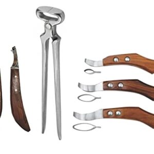 Equinez Tools Hoof Nipper 15" GE Model and Farrier Loop Knives & De Knives Hoof Knife Set